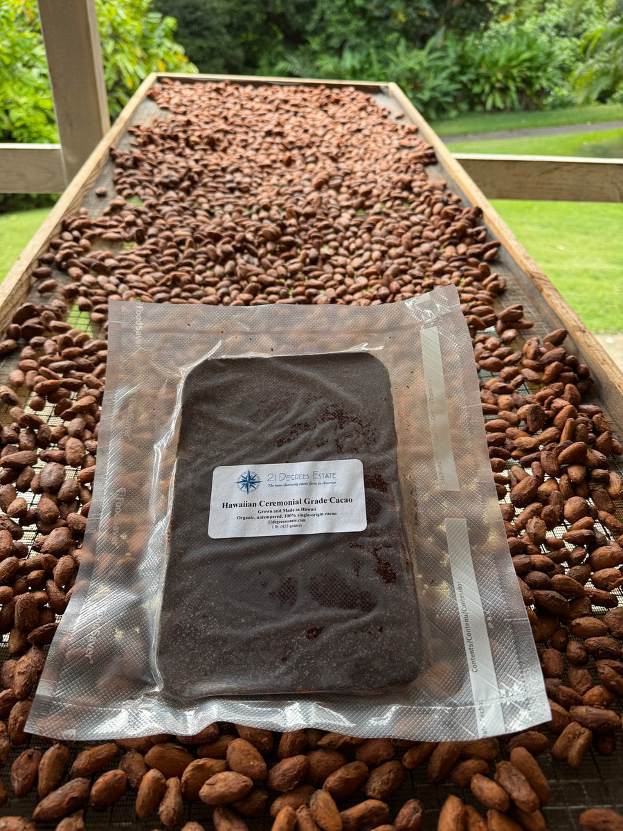 Ceremonial Grade Cacao - 1 lb blocks – 21 Degrees Estate Cacao Farm